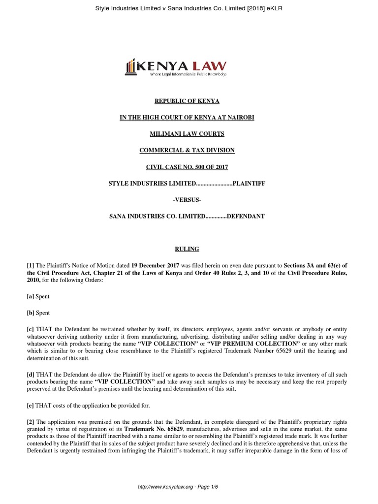 Civil Case 500 of 2017 | PDF | Adequate Remedy | Legal Remedy