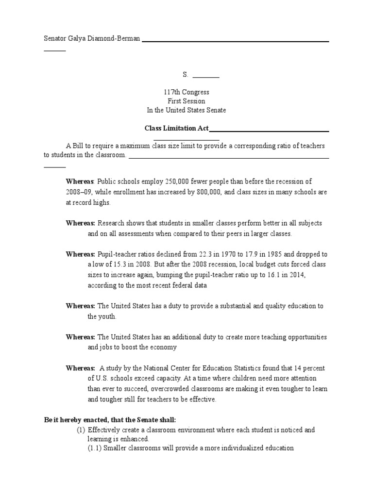 Senate Bill Template 2021 | PDF