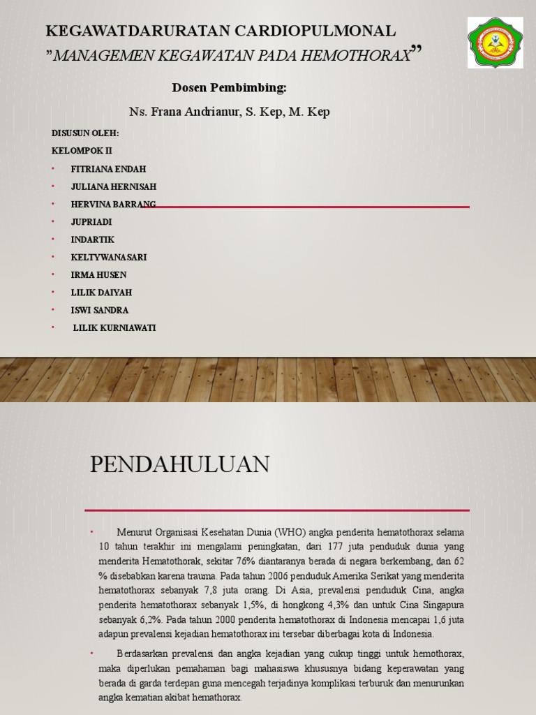 HEMOTHORAX Kel 2 | PDF