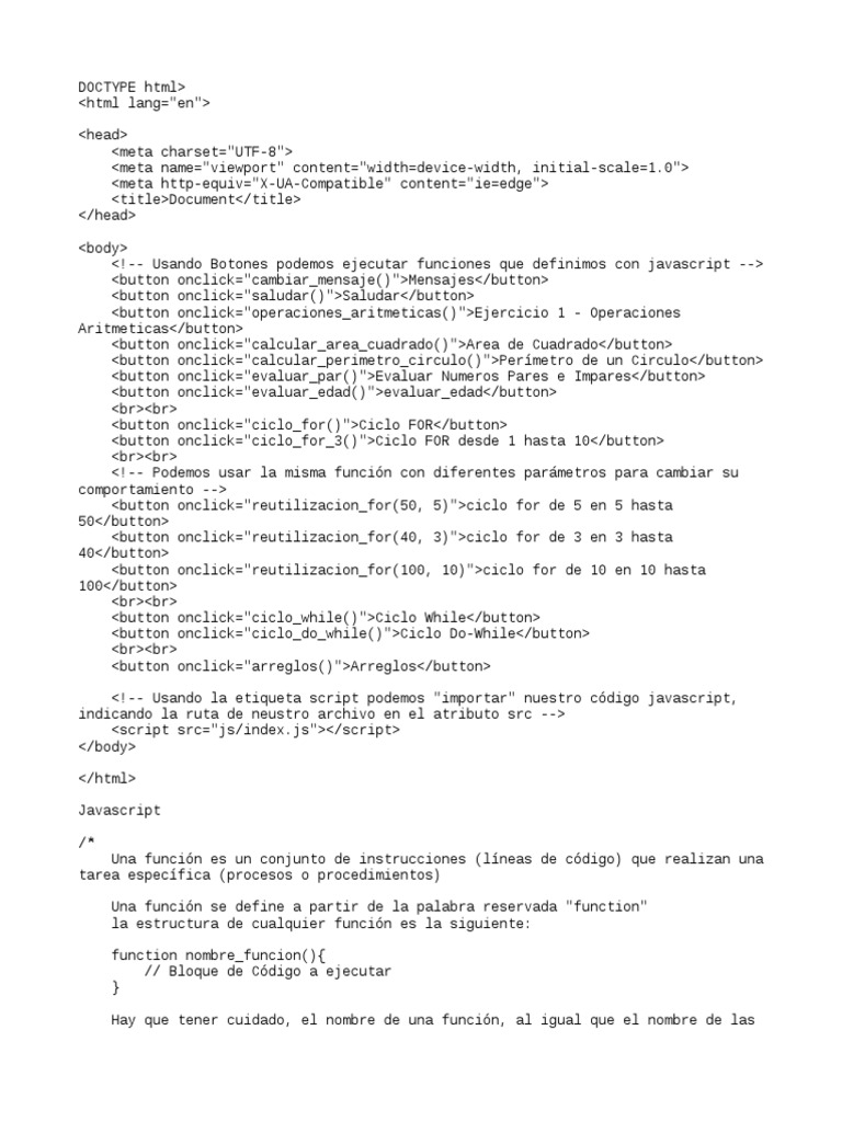 Interacción Básica con JavaScript | PDF | Estructura de datos de matriz ...