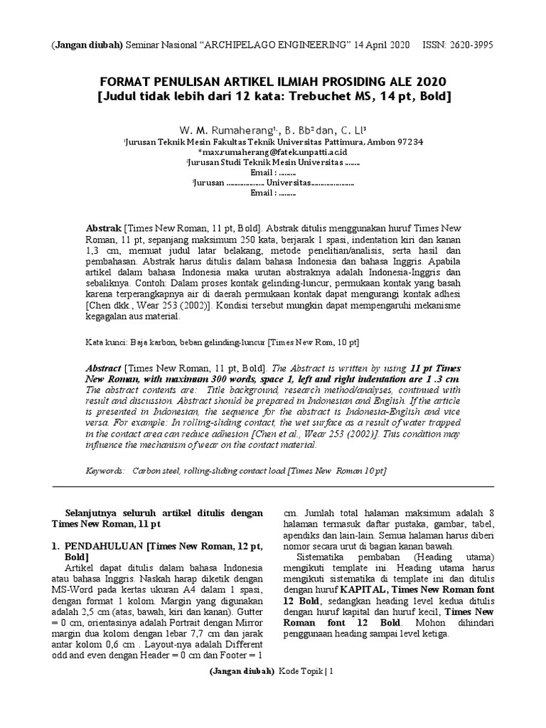 Contoh Penulisan Jurnal | PDF