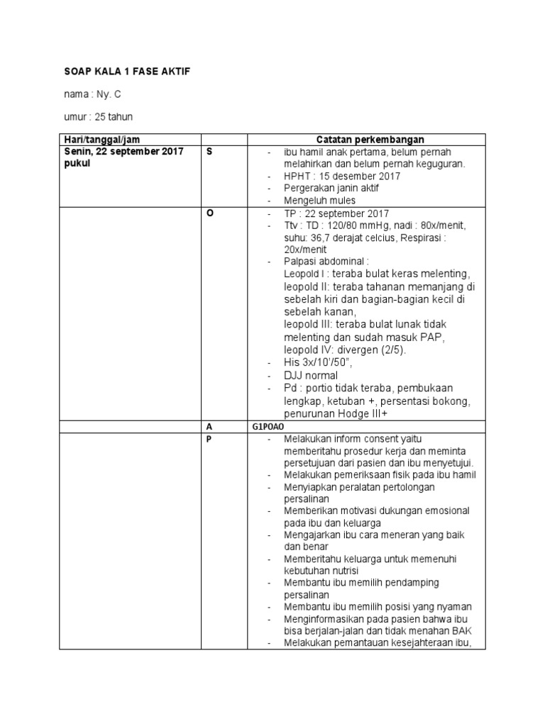 SOAP KALA 1 Dan 2 | PDF