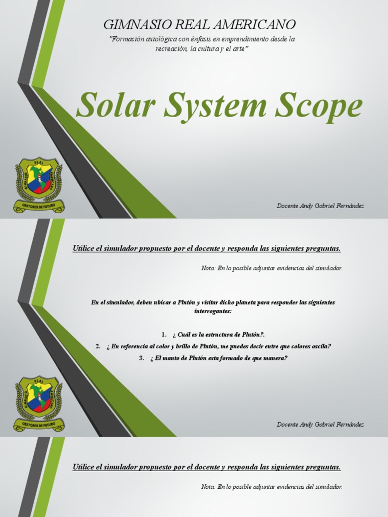 Actividad Solar System Scope | PDF | Planetas | Cielo