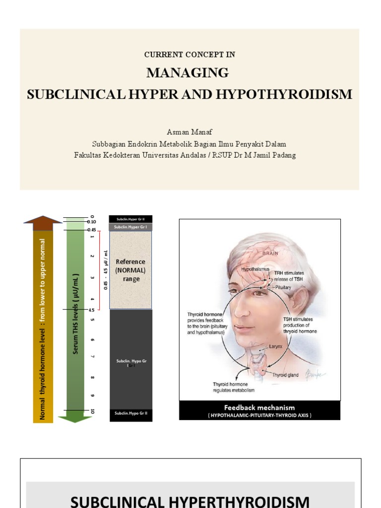 Current TH of Subclinical | PDF | Hypothyroidism | Thyroid Stimulating ...