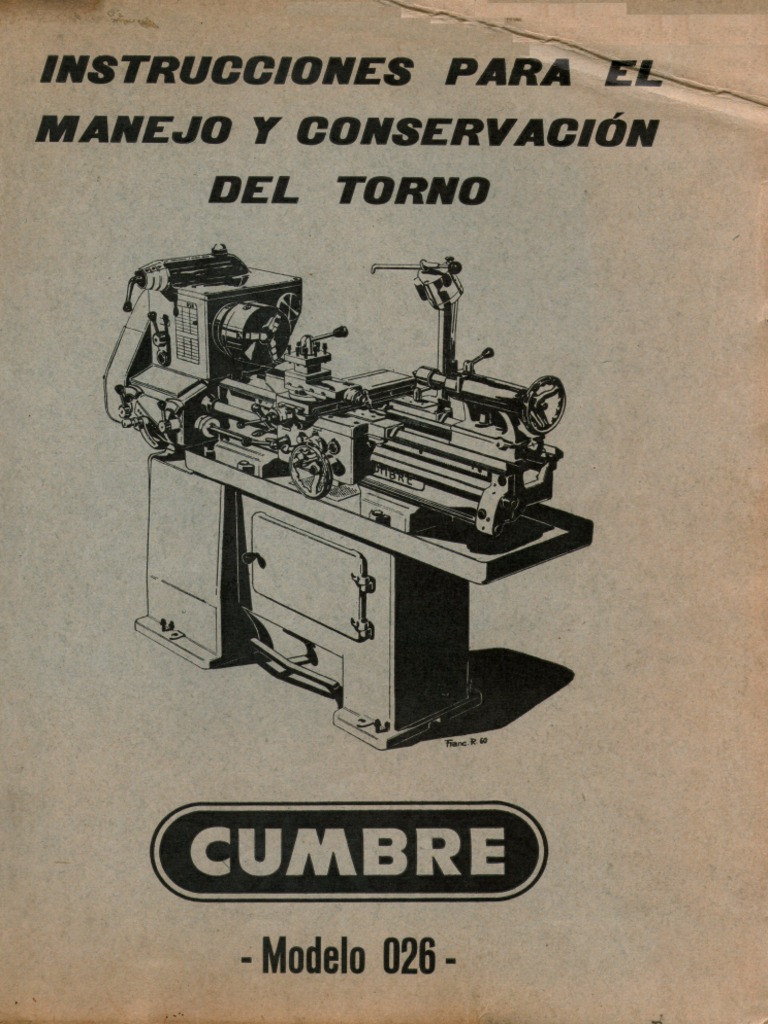 Manual Torno Cumbre 026 | PDF
