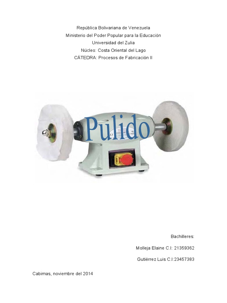 Pulido o Lapeado | PDF | Sustancias químicas | Química