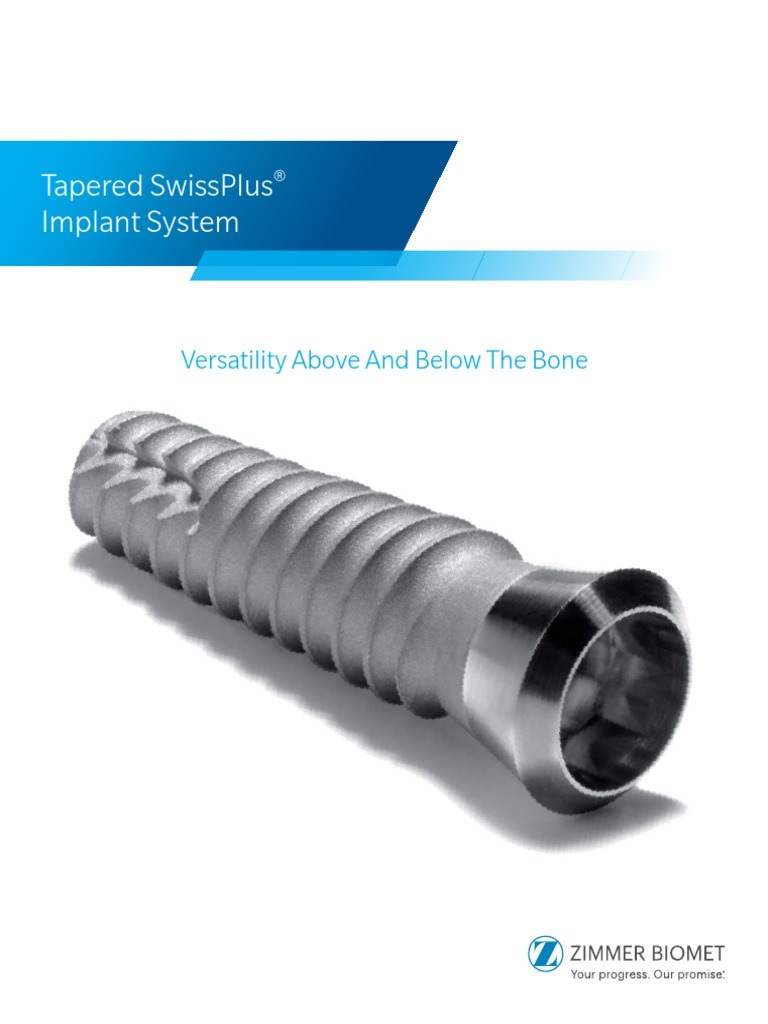 Zimmer Tapered Swiss Plus Implant System Catalogue | Download Free PDF ...