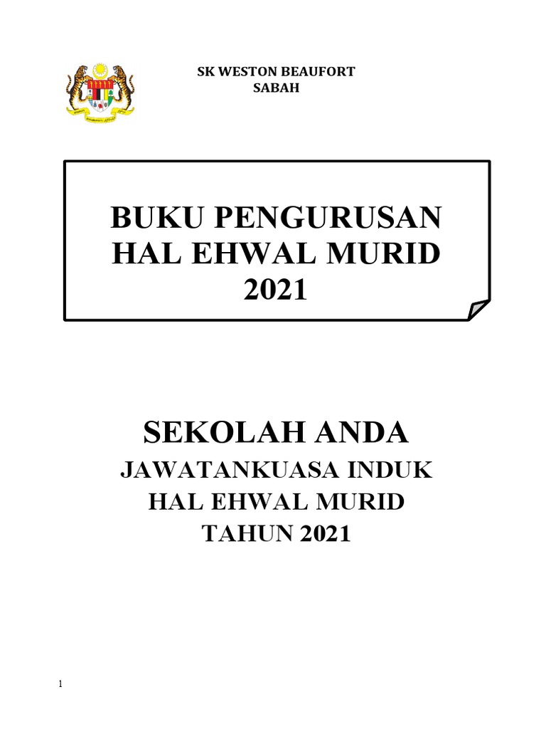 Buku Pengurusan Hal Ehwal Murid Dan Perancangan 2021 | PDF