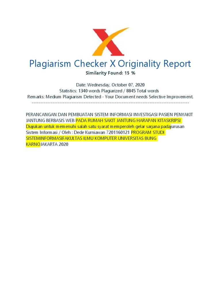 Plagiarism Contoh Pdf