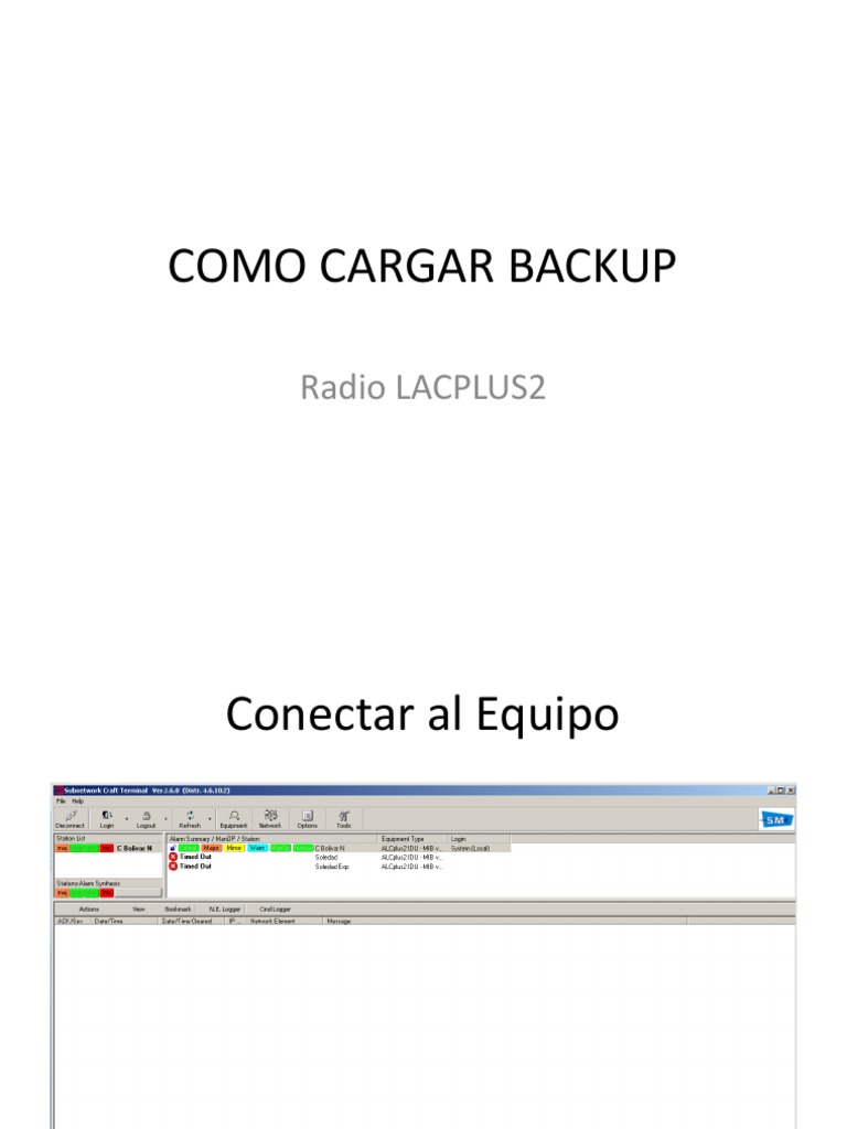 Como Cargar Backup Alcplus2 | PDF