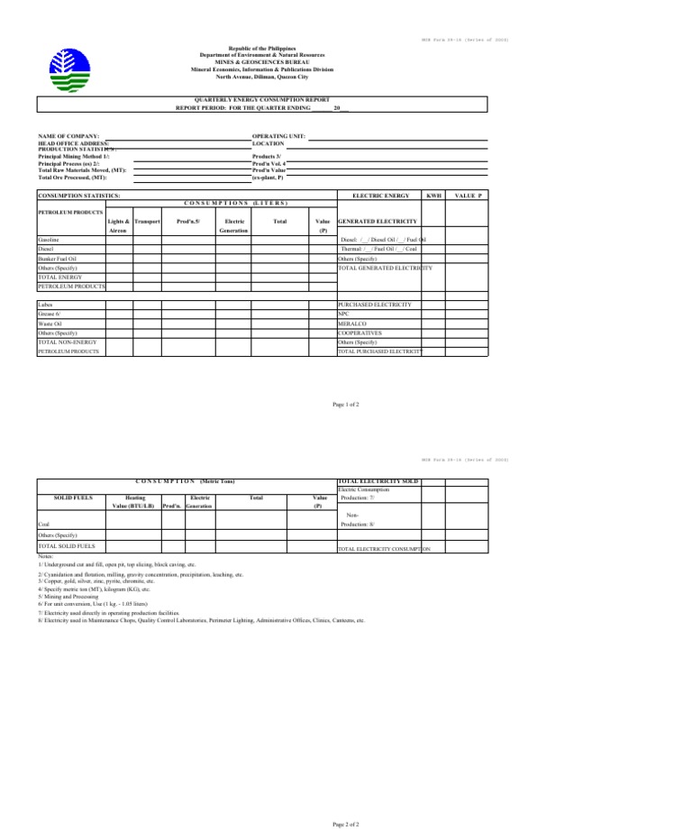 MGB Form 29-18 (Series of 2000) : Petroleum Products | PDF | Petroleum ...