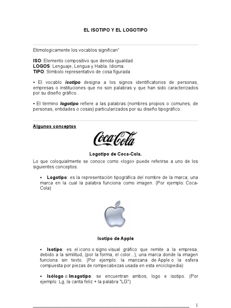 Isotipo y Logotipo: Definiciones Clave | PDF | Diseño de comunicacion ...