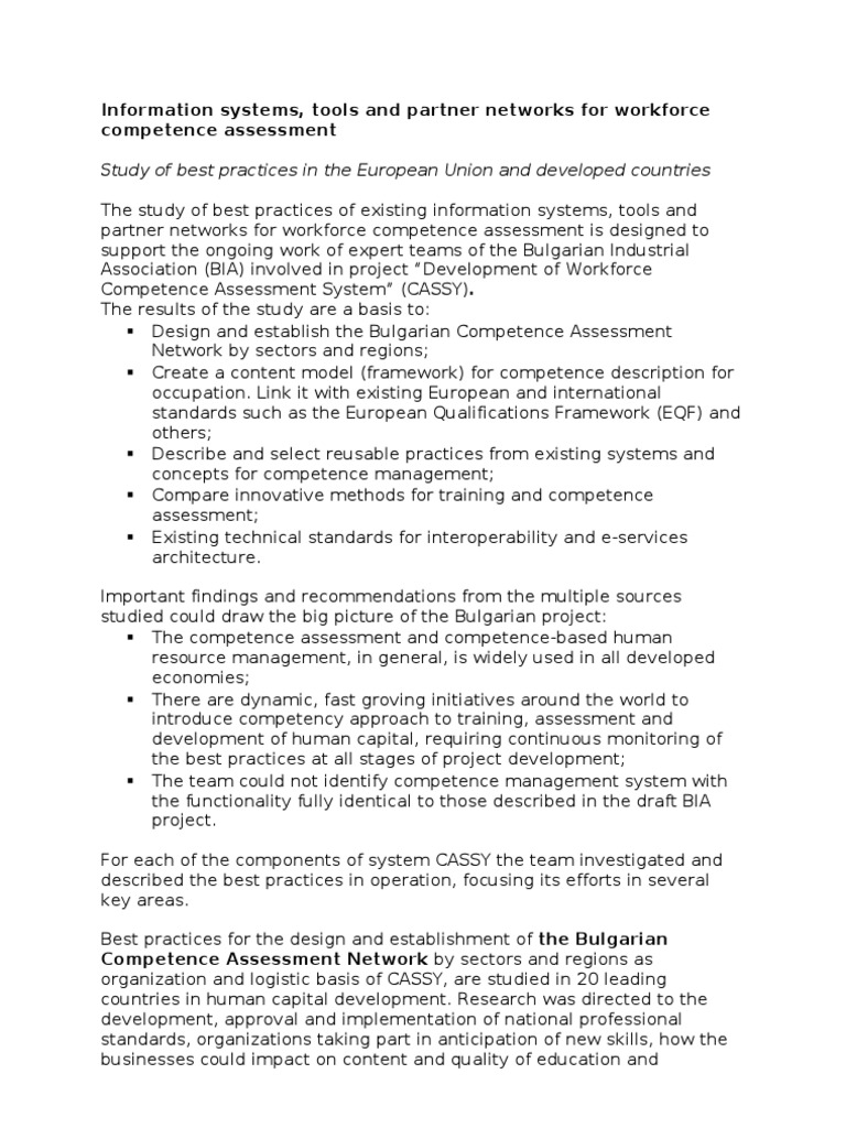 Study of Best Practices in The European Union and Developed Countries ...