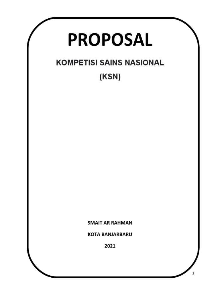 Proposal Seleksi OSN | PDF