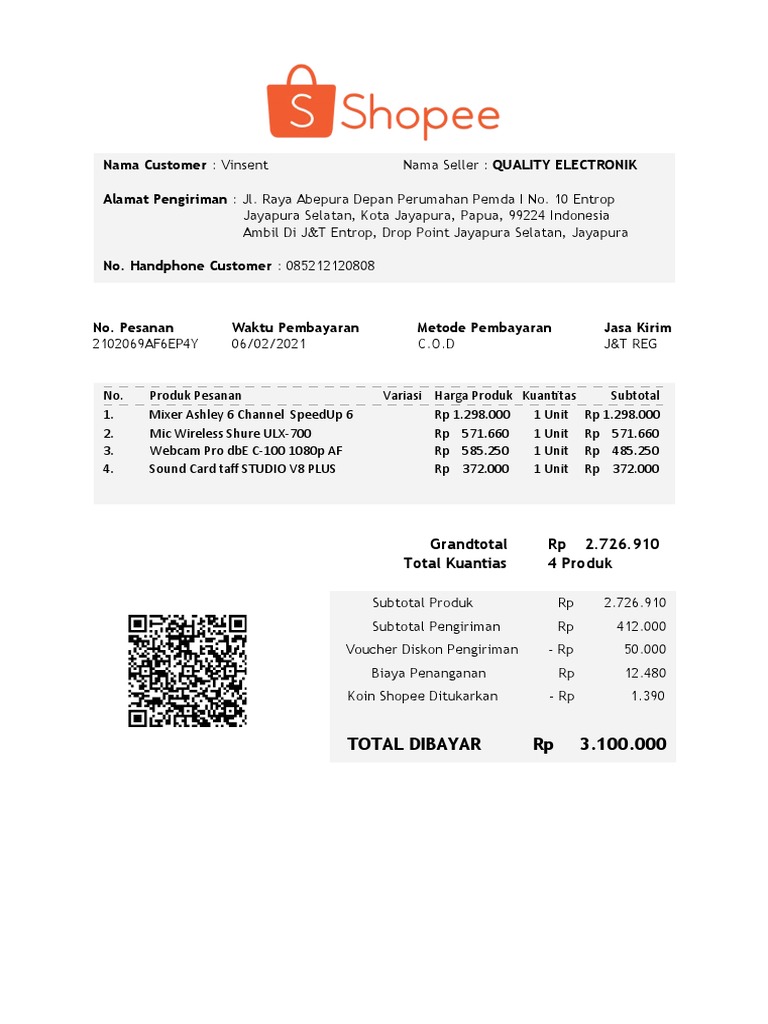 Nota Pesanan | PDF