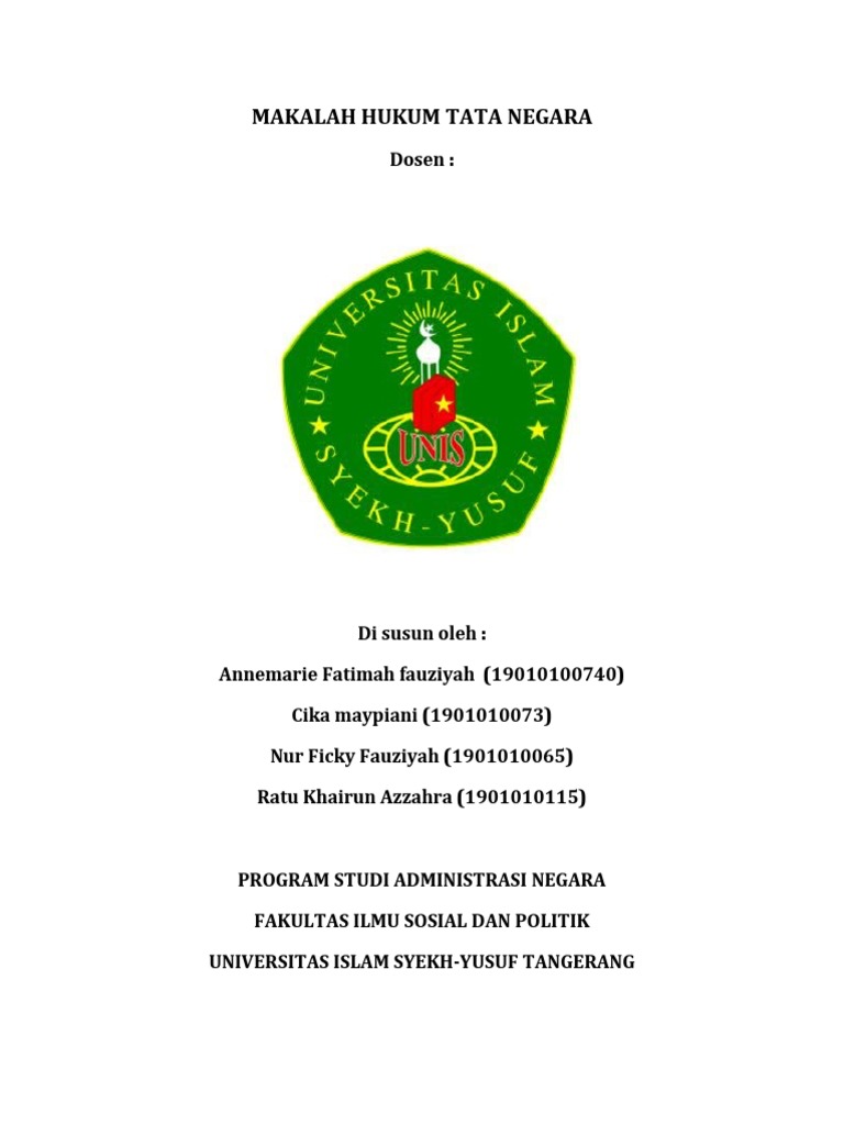 Makalah Hukum Tata Negara | PDF