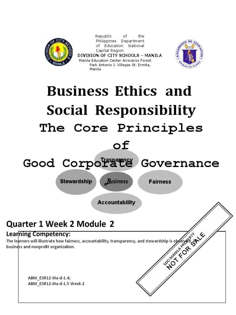 Business Ethics and Social Responsibility: The Core Principles of Good ...