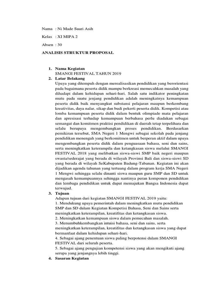 Analisis Struktur Proposal | PDF