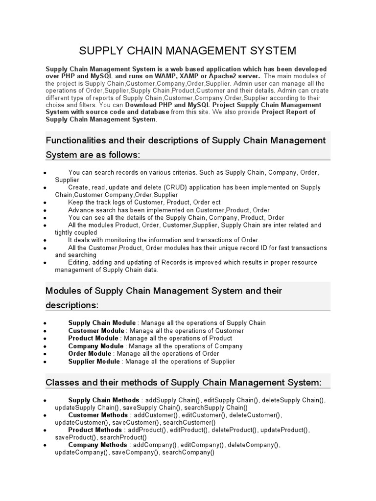 Supply Chain Management | PDF | Supply Chain | Supply Chain Management