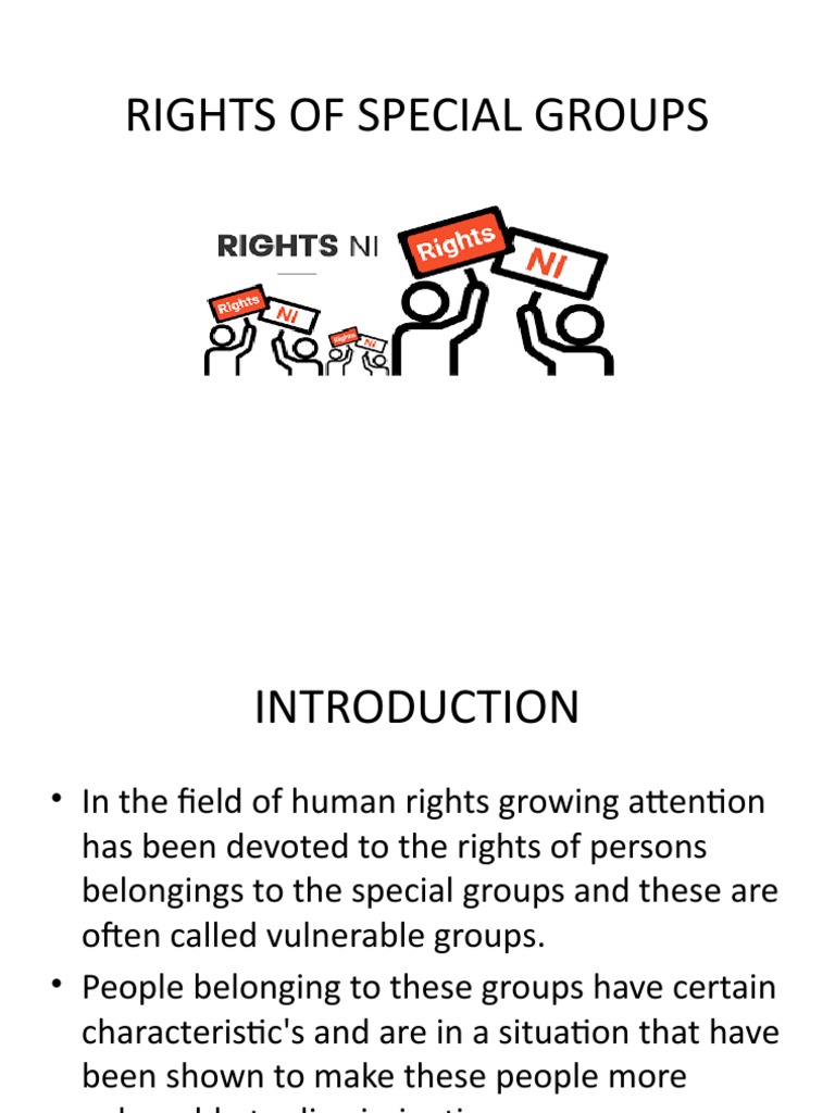 Rights of Special Groups | PDF | Rights | Applied Ethics