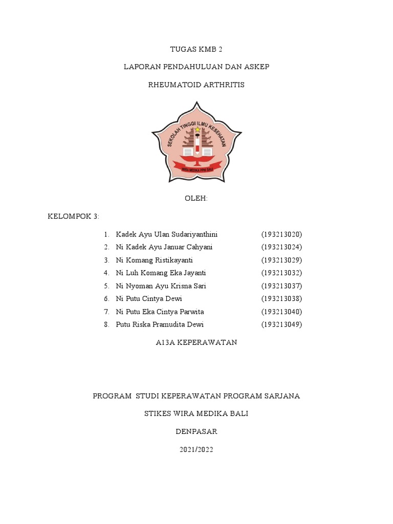 LP & Askep (RHEUMATOID ARTHRITIS) | PDF | Sains & Matematika