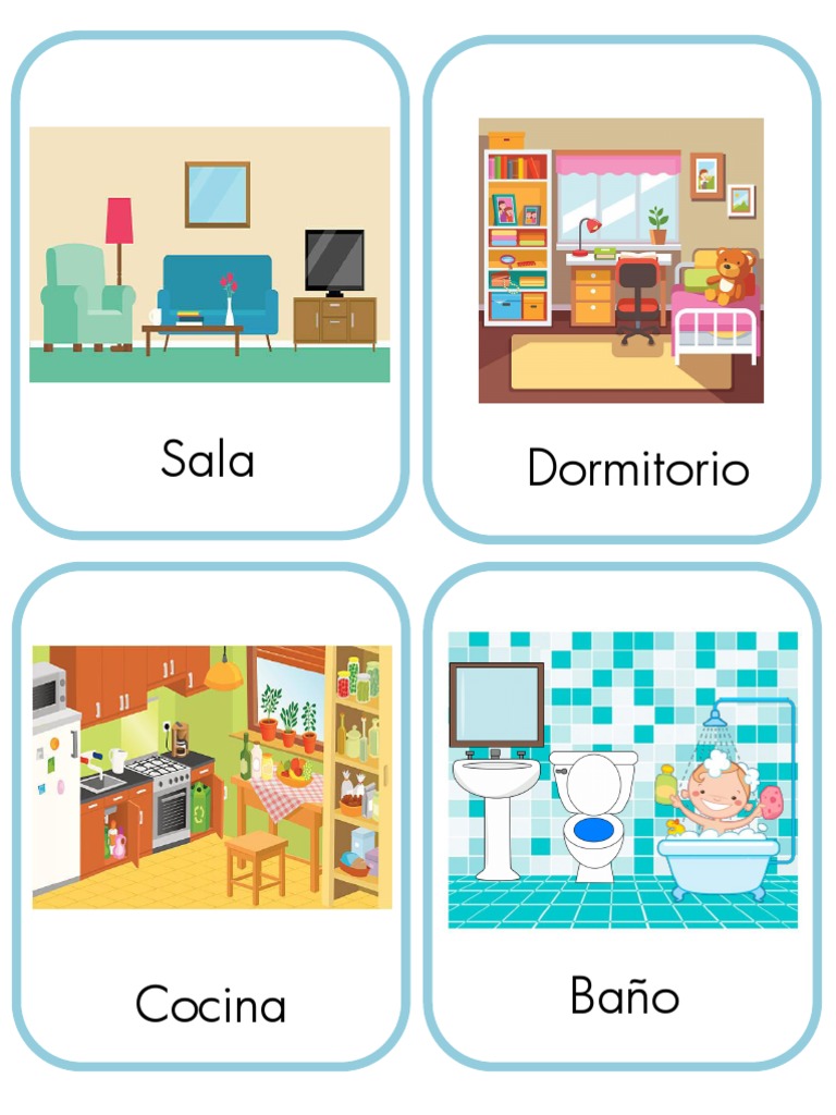 Flashcards Partes de La Casa y Objetos | PDF