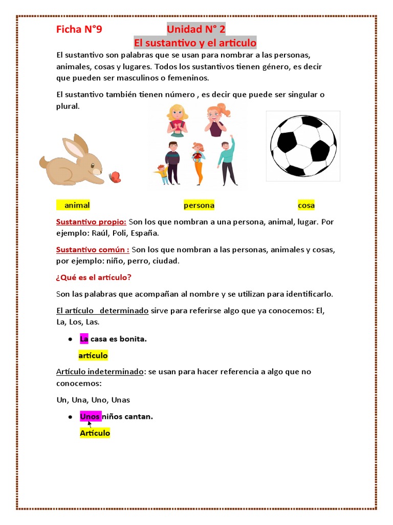 Sustantivos y Articulos | PDF