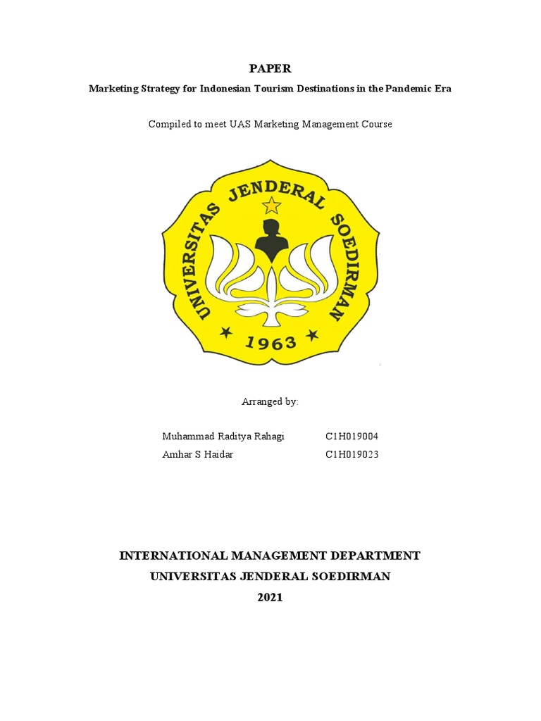Muhammad Raditya Rahagi (C1H019004) UAS Marketing | PDF | Tourism | Brand