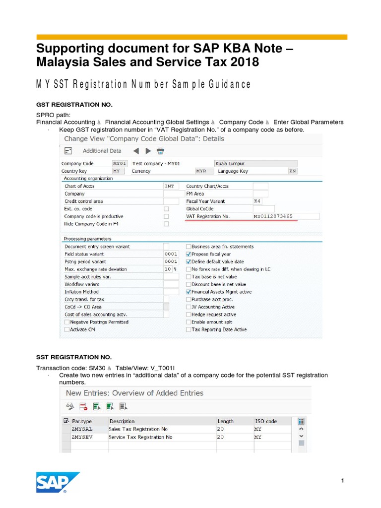 SAP Registration Number Supporting Document For KBA Note | PDF ...