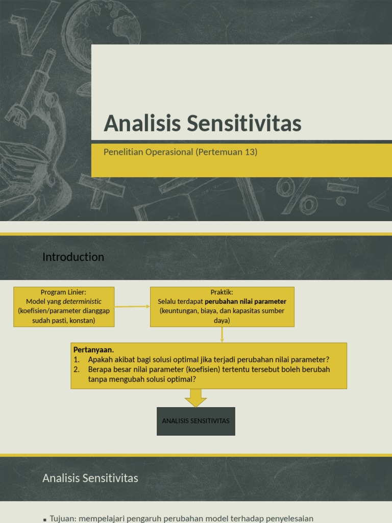Sensitivity Analysis | PDF | Metode & Bahan Ajar