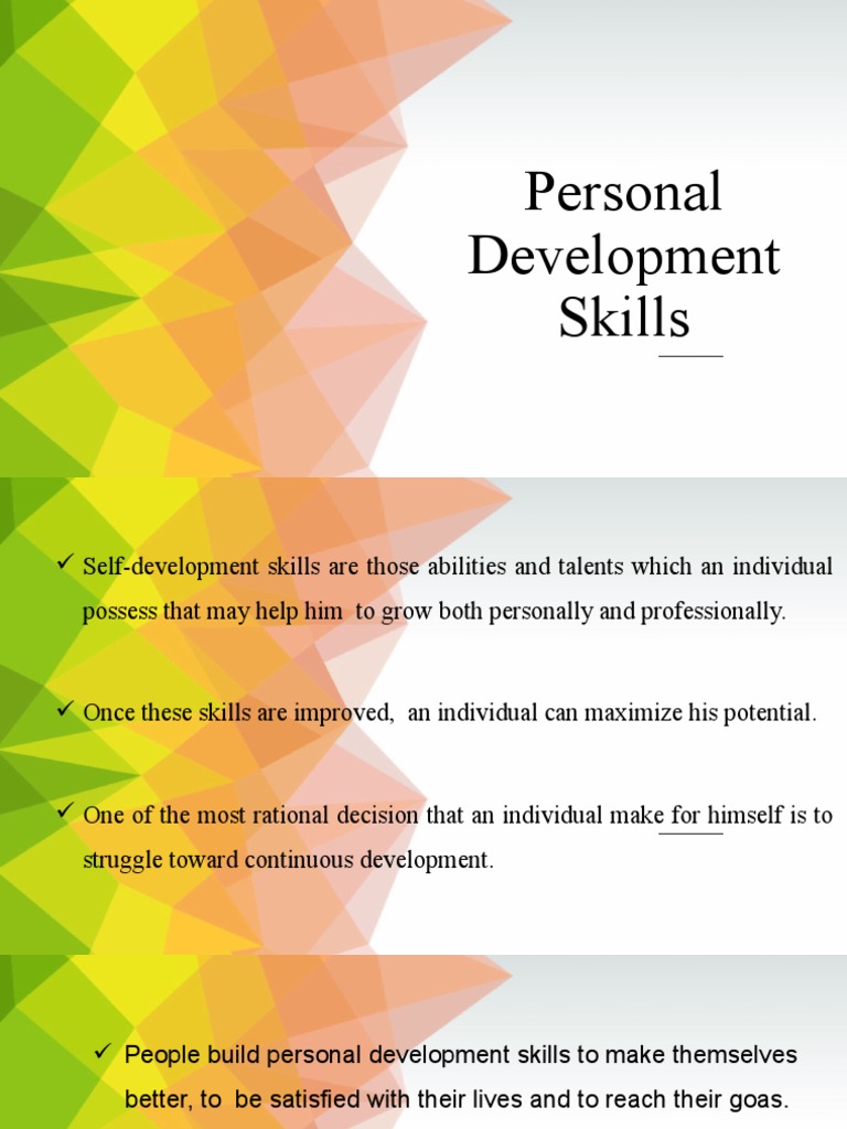 Essential Personal Development Skills | PDF | Integrity | Leadership