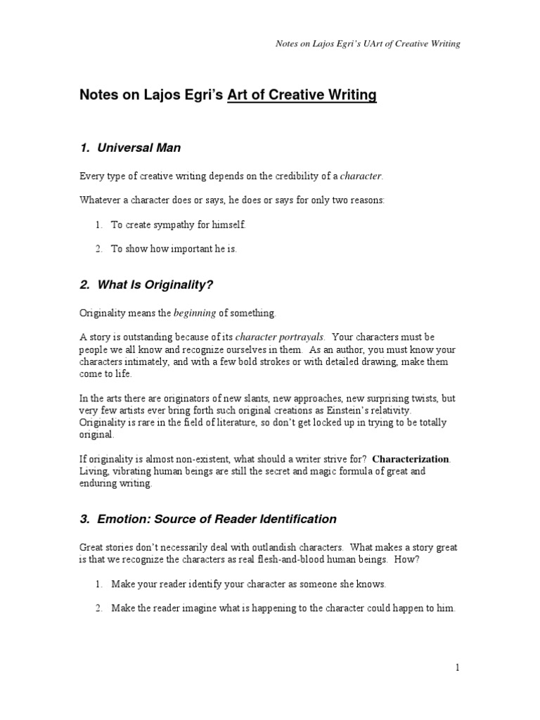 Notes On Writing | PDF
