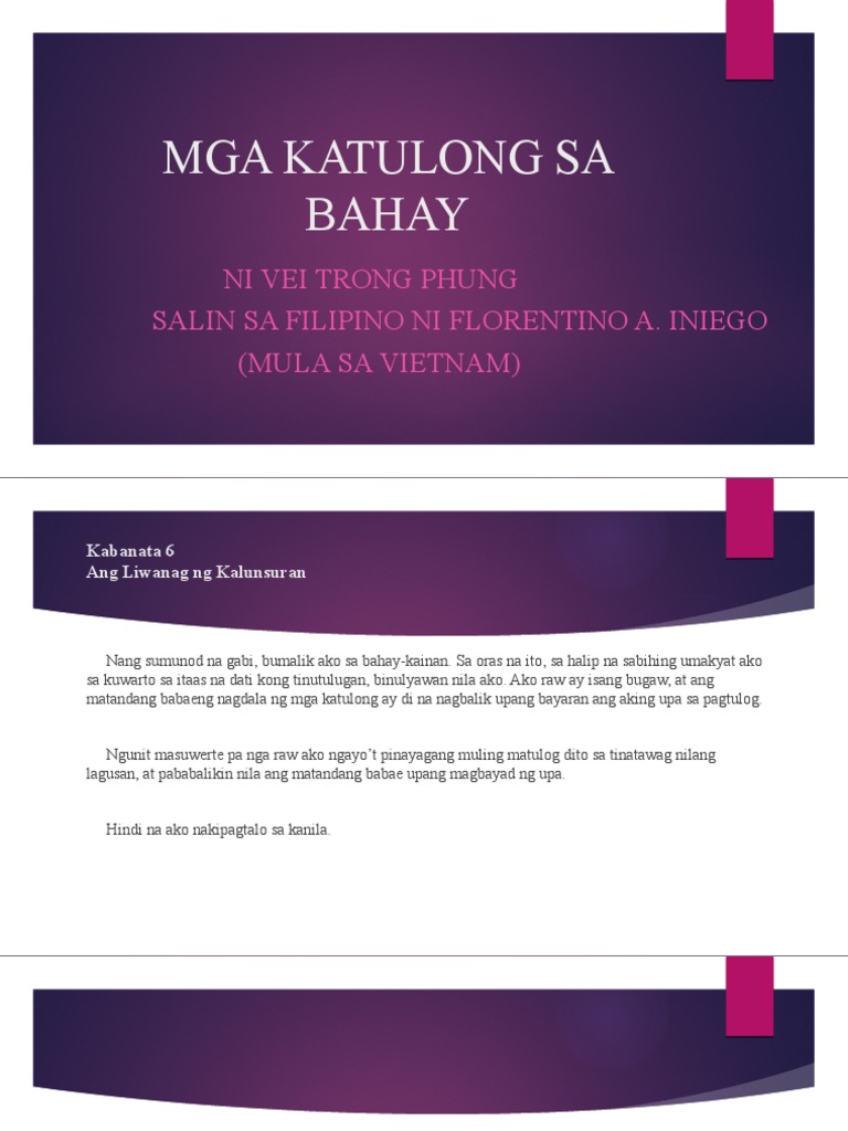 Mga Katulong Sa Bahay | PDF