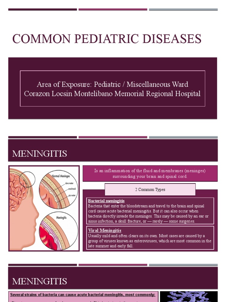 Common Pediatric Diseases | PDF | Meningitis | Ventricle (Heart)