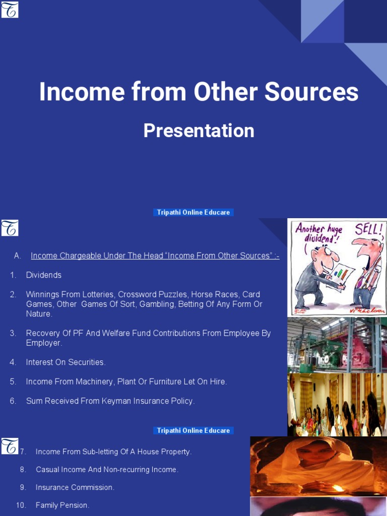 Income From Other Sources | PDF | Tax Deduction | Dividend
