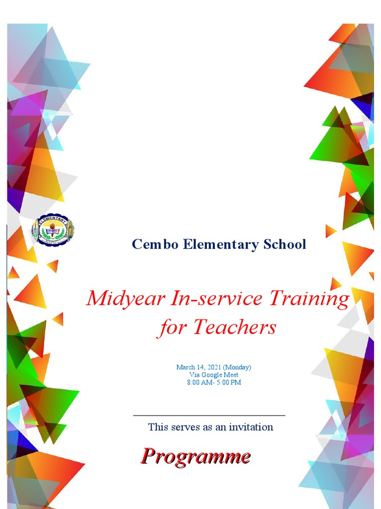 Midyear Inset 1st Day Program | PDF