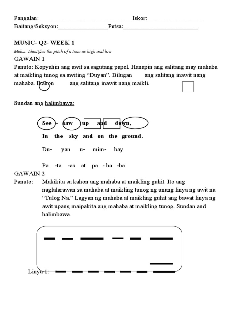 Music1 Q2 Week1 | PDF
