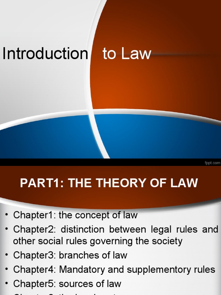 Introduction To Law | PDF | Precedent | Common Law