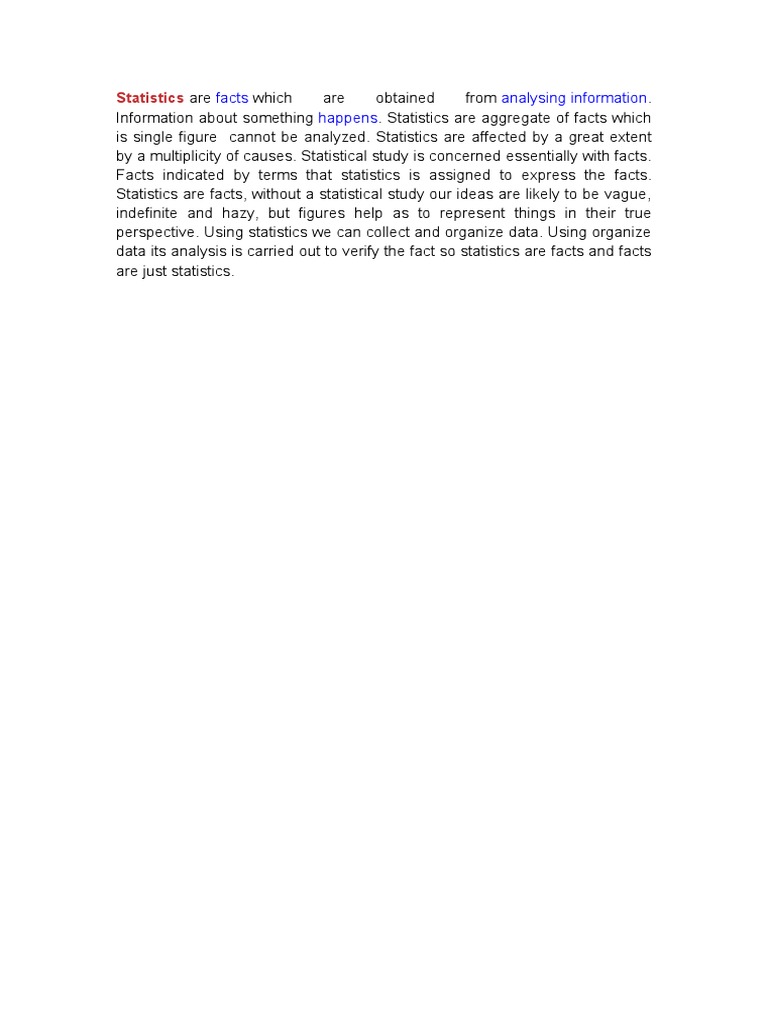 Understanding Statistics and Facts | PDF