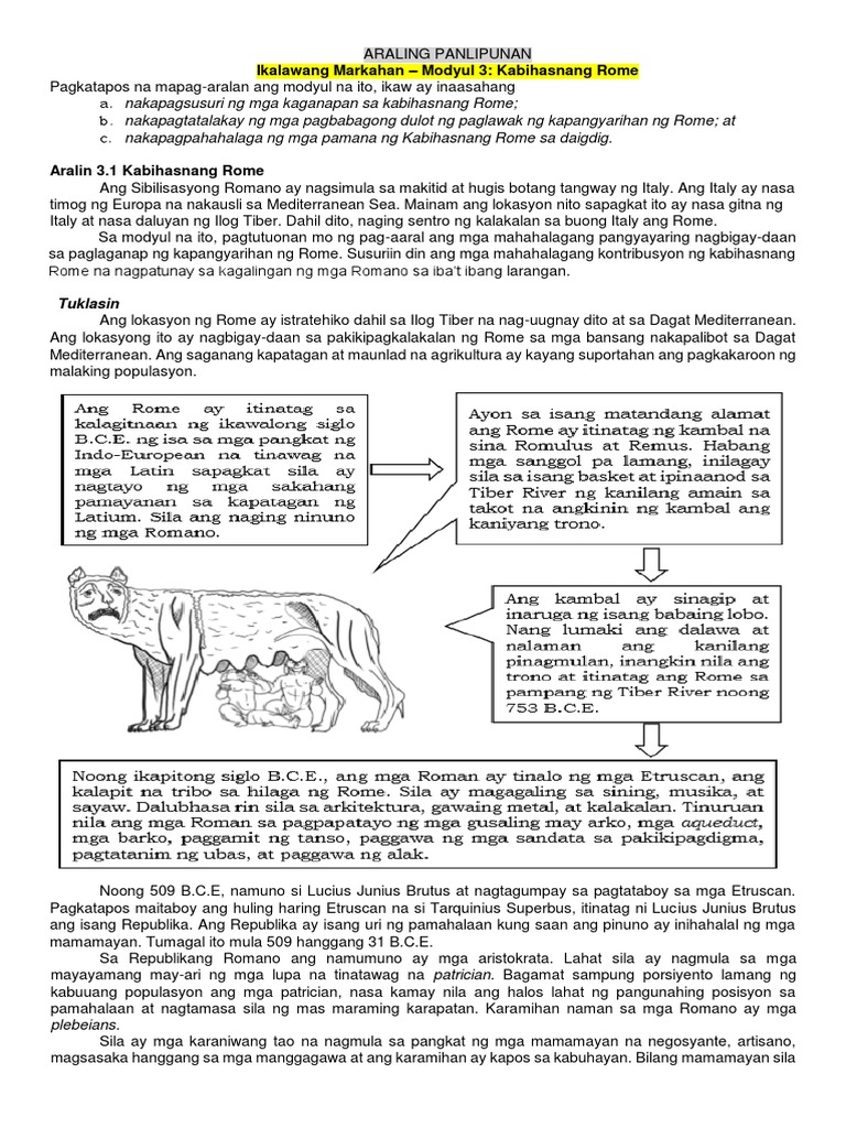 Kabihasnang Rome Summary Cicero Stoicism Roman Philosophy