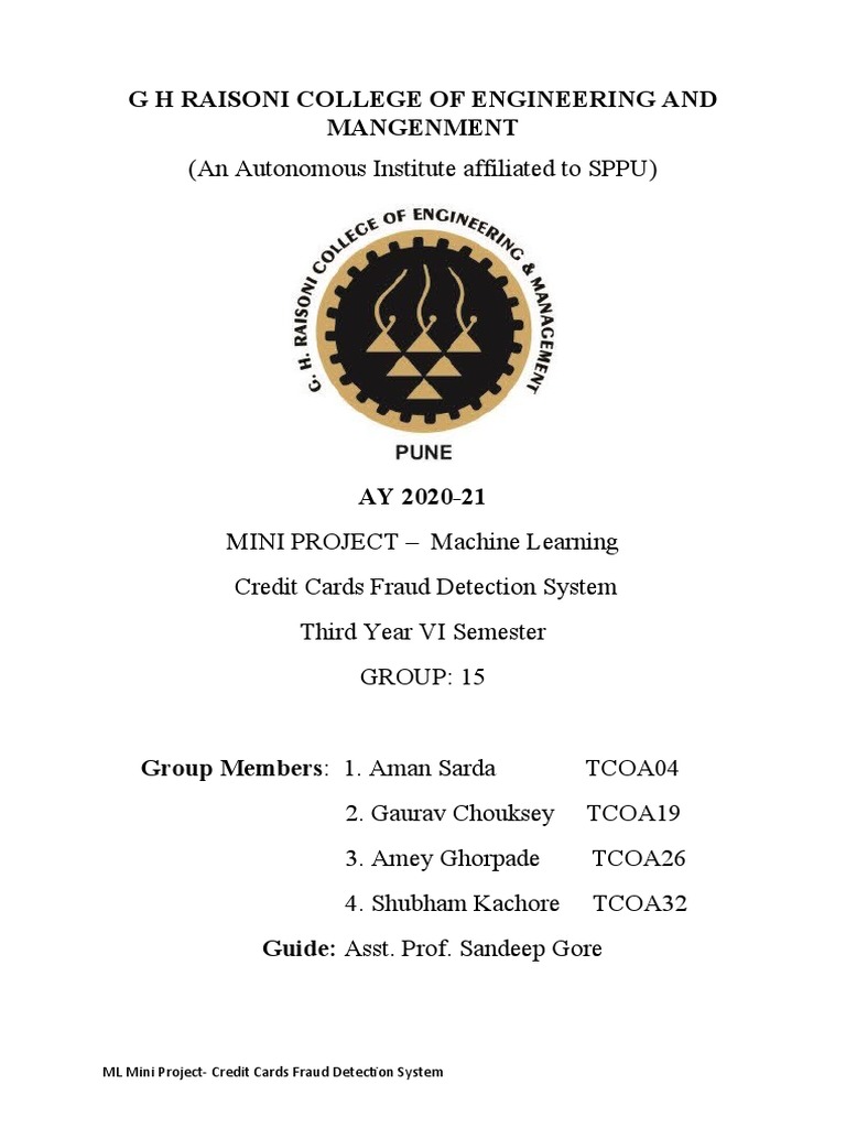 ML Credit Card Fraud Detection | PDF | Logistic Regression | Regression Analysis