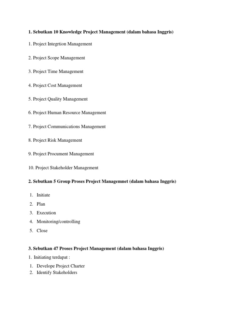 10 Knowledge Areas in Project Management | PDF