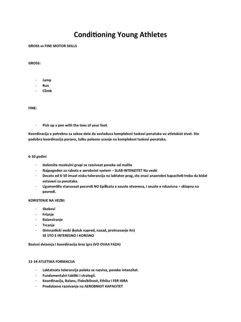 Conditioning Young Athletes - Tudor Bompa | PDF