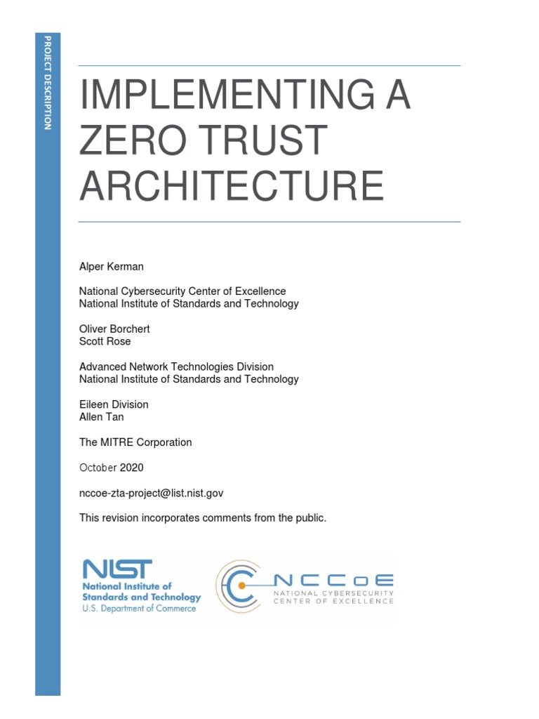 Implementig A Zero Trust Architecture | PDF | Computer Security | Security