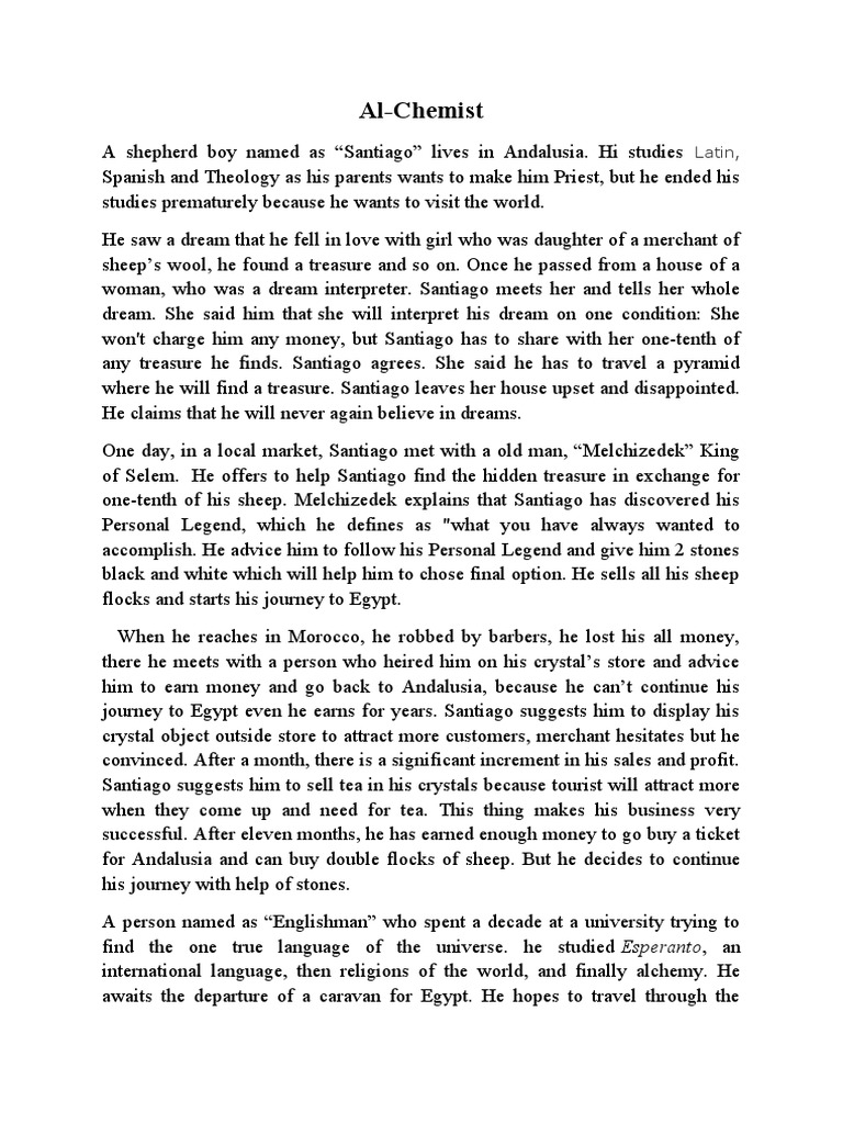 The Alchemist's Journey: Santiago Transforms into the Wind and ...