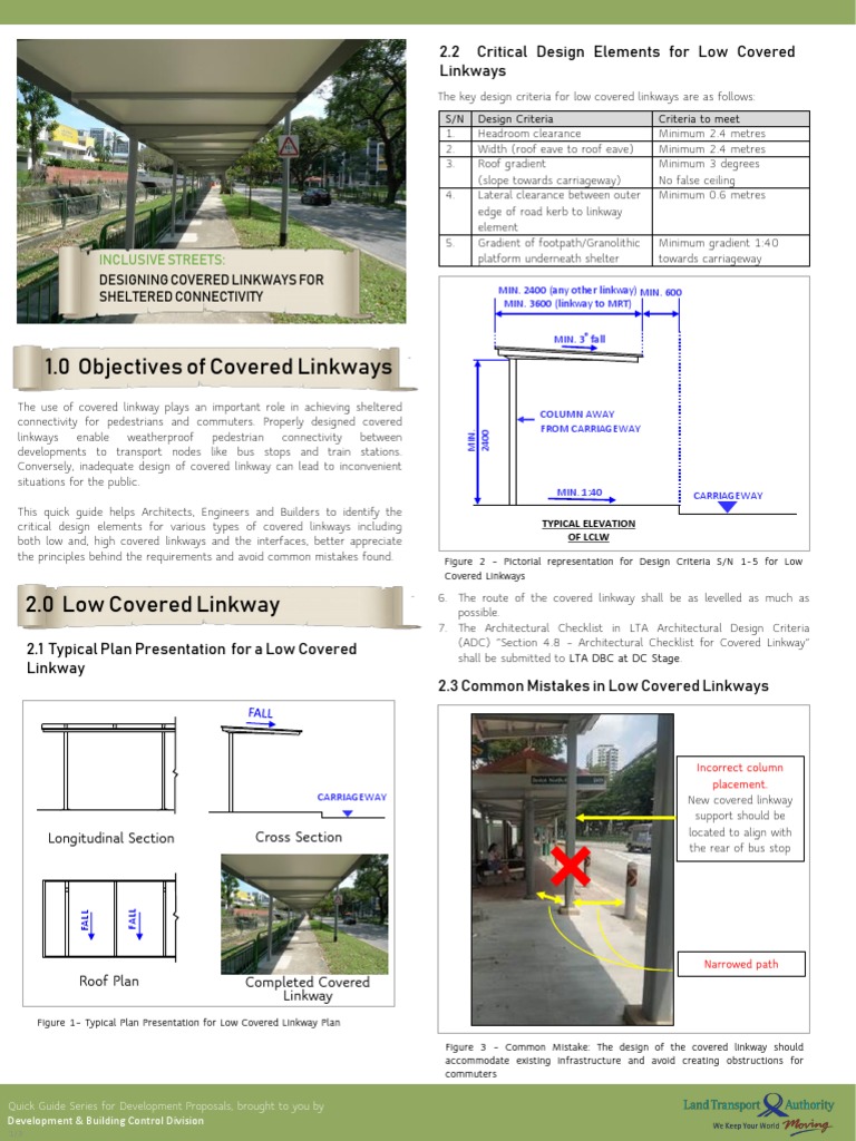 High Covered Linkway Design Guidelines | PDF | Land Transport | Transport
