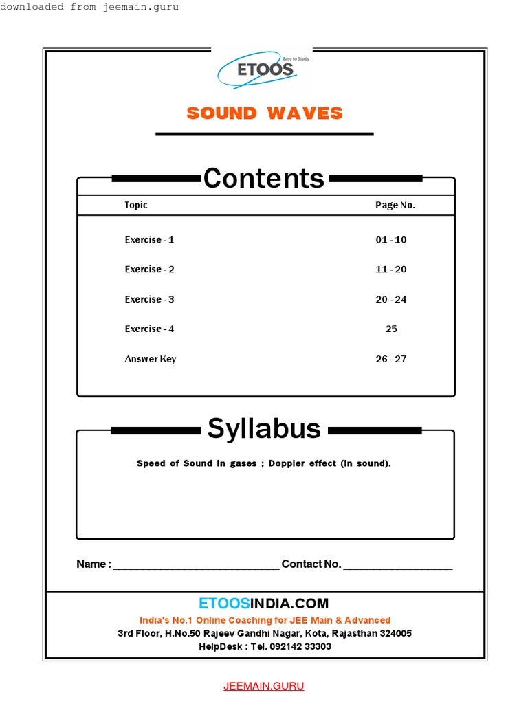 Sound Waves | PDF