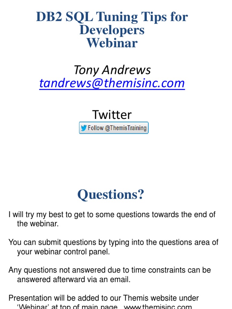 Db2 SQL Tuning | PDF | Database Index | Sql