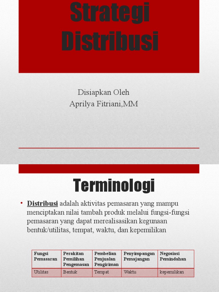 Strategi Distribusi | PDF | Bisnis | Seni
