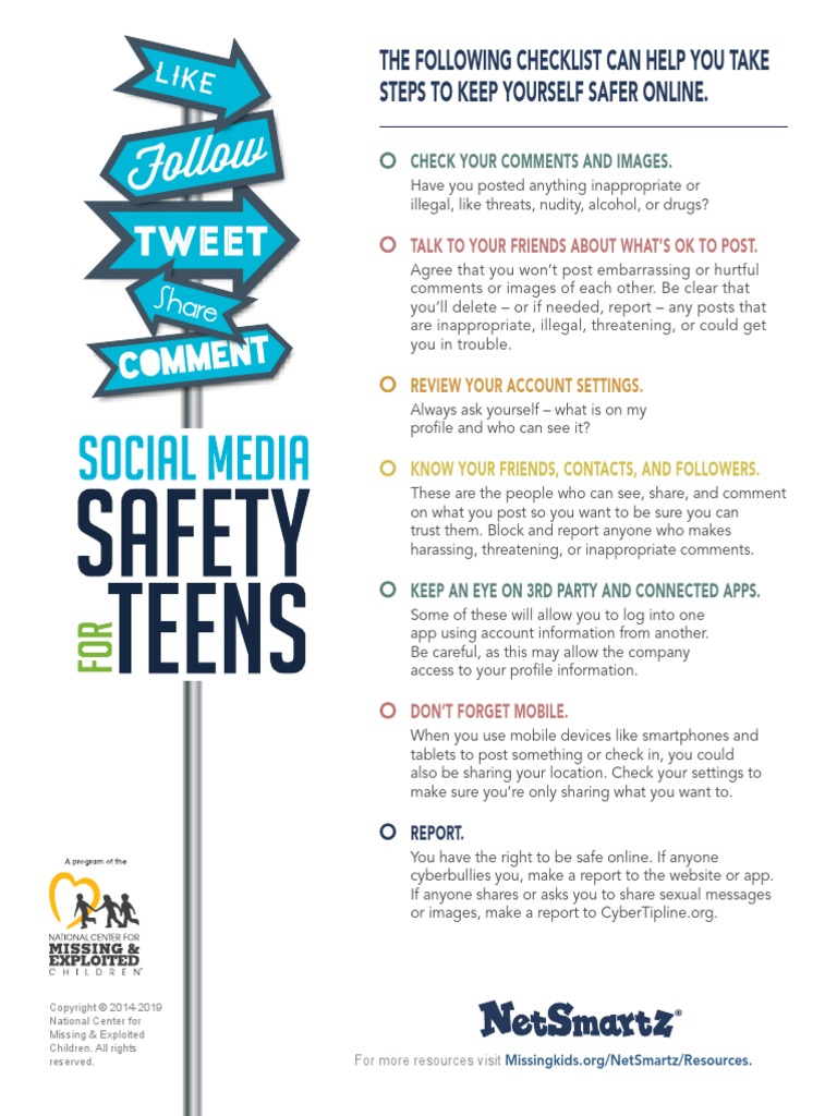 Social Media Safety For Teens | PDF | Cyberbullying | Computer Mediated ...